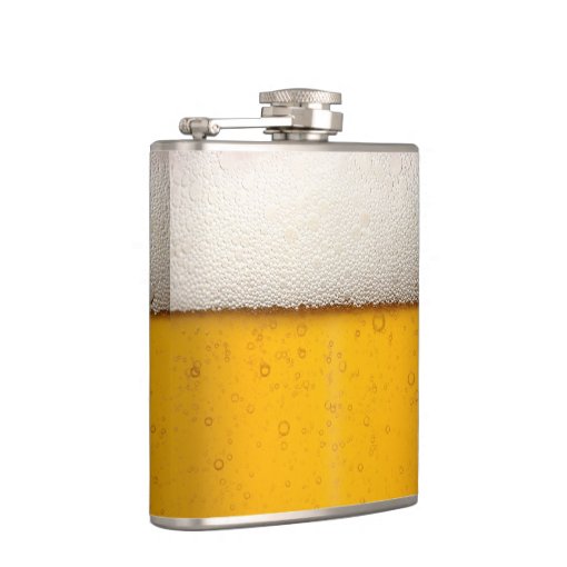 Funny Beer Bubbles Flask | Zazzle