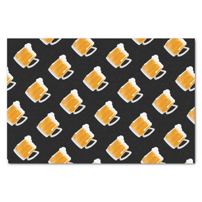 Funny beer mug party pattern tissue paper | Zazzle.com