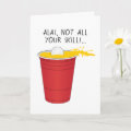 Funny Beer Pong Graduation Card | Zazzle