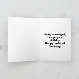 Funny Belated Birthday Greeting Card "Spectickles" | Zazzle