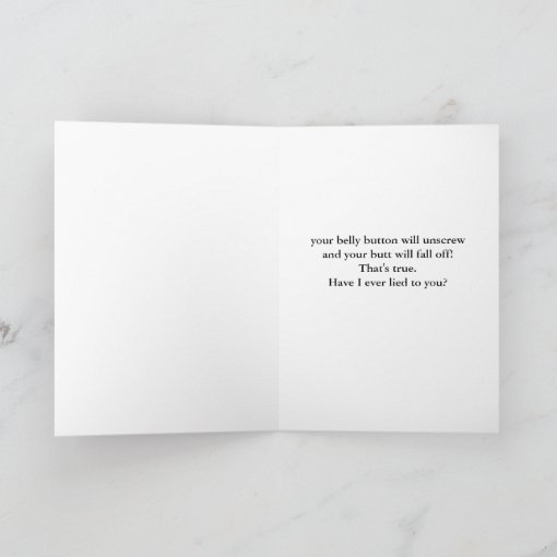 Funny Belly Button Secret Card | Zazzle