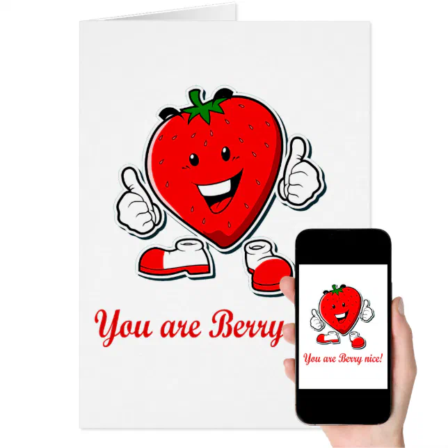 Funny Berry nice unique strawberry pun quote | Zazzle