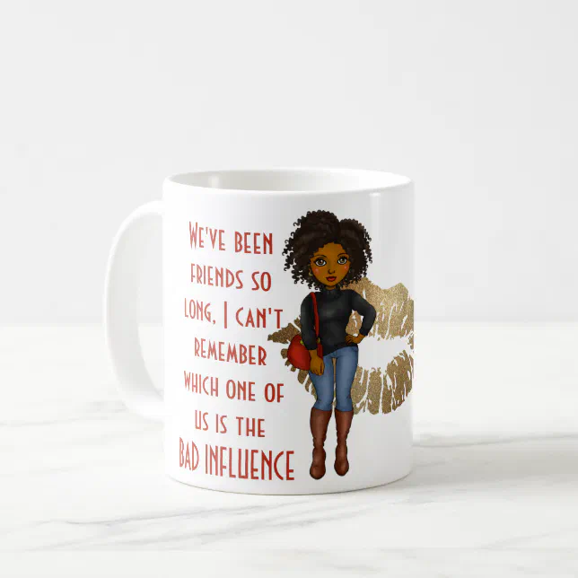 Funny Best Friend BAD INFLUENCE Caricature Gift Coffee Mug | Zazzle