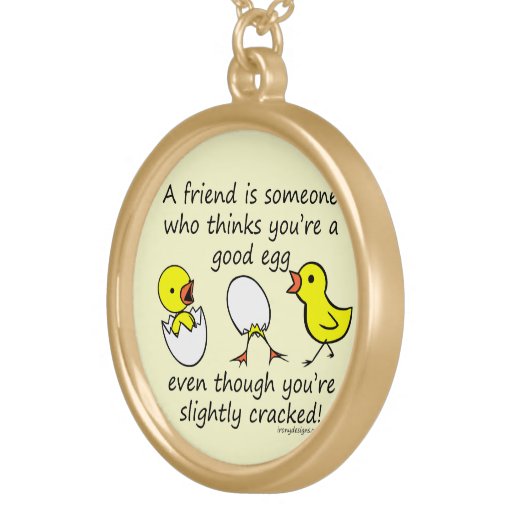 Funny Best Friend Saying Gold Plated Necklace | Zazzle