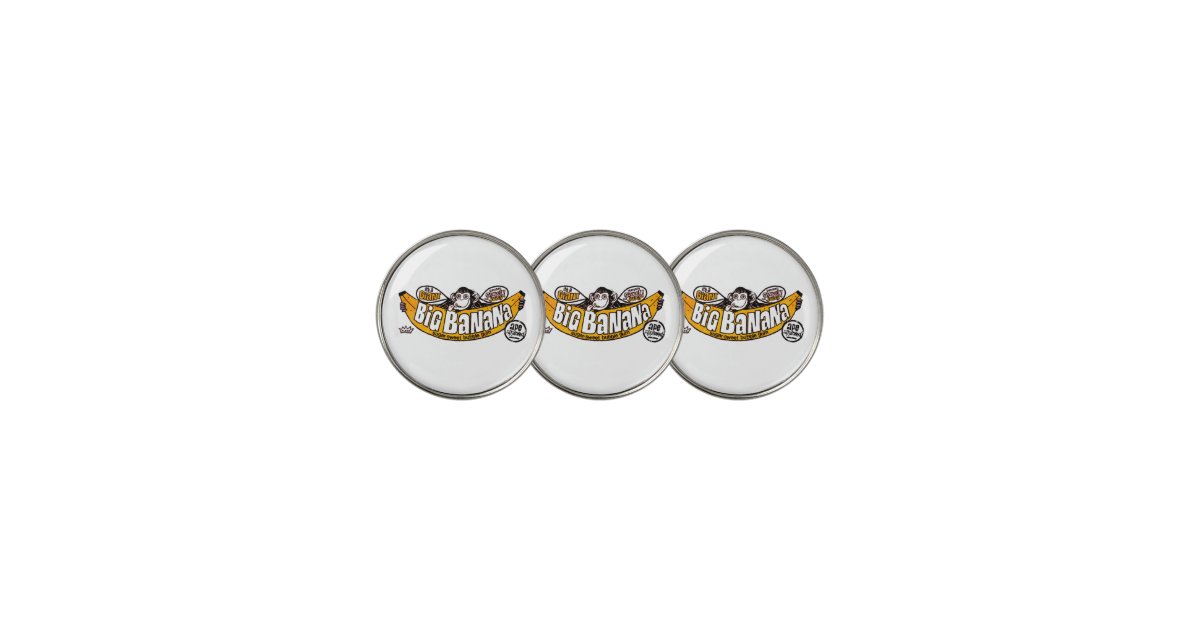 Funny big banana gum golf ball marker | Zazzle