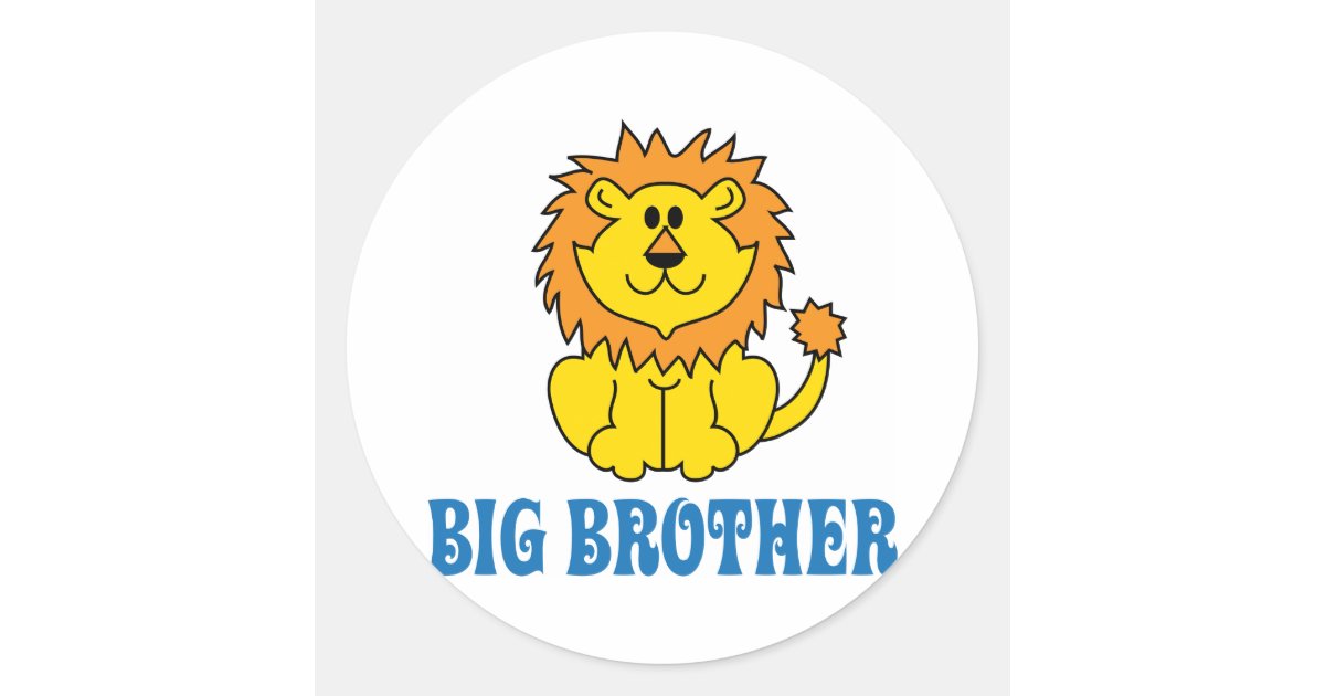 Funny Big Brother Classic Round Sticker | Zazzle