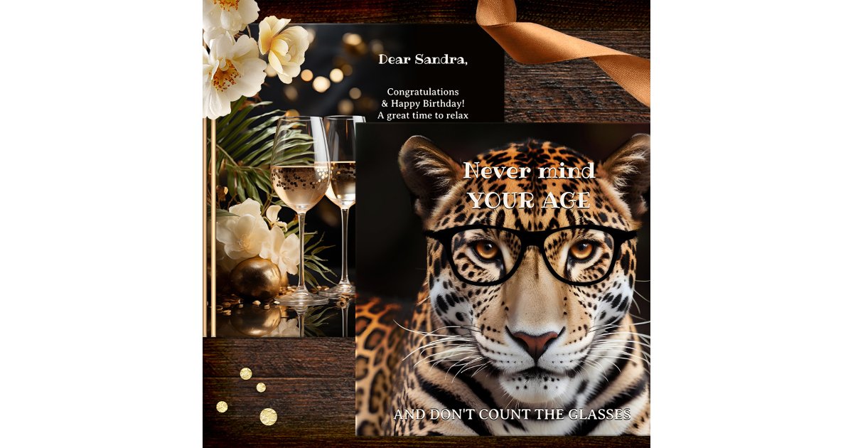 Funny Big Cat Booze Birthday Card | Zazzle