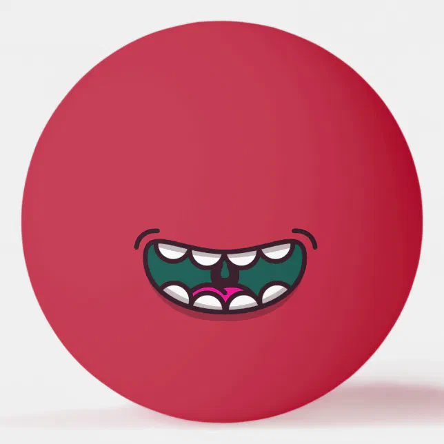 Funny Big Mouth Monster. Ping-Pong Ball | Zazzle