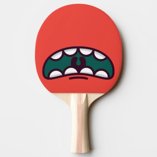 Funny Big Mouth Monster. Ping Pong Paddle | Zazzle