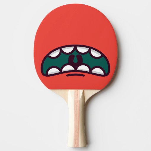 Funny Big Mouth Monster. Ping Pong Paddle | Zazzle