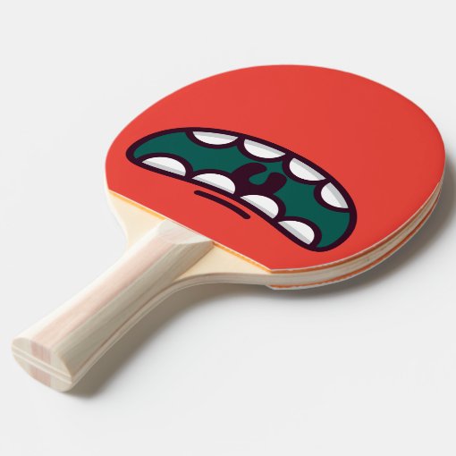 Funny Big Mouth Monster. Ping Pong Paddle | Zazzle