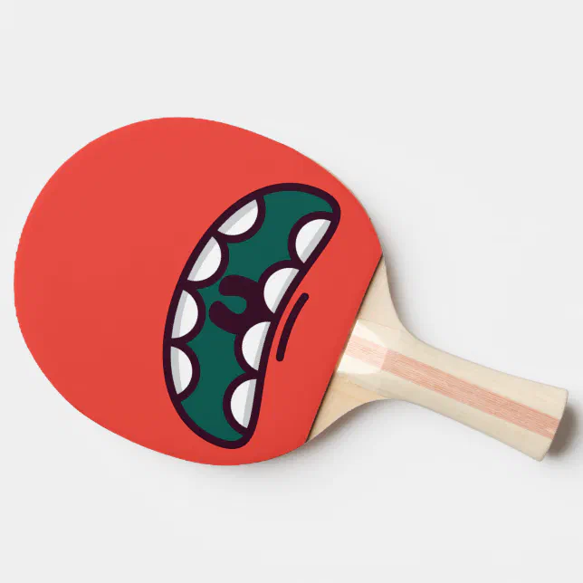 Funny Big Mouth Monster. Ping Pong Paddle | Zazzle
