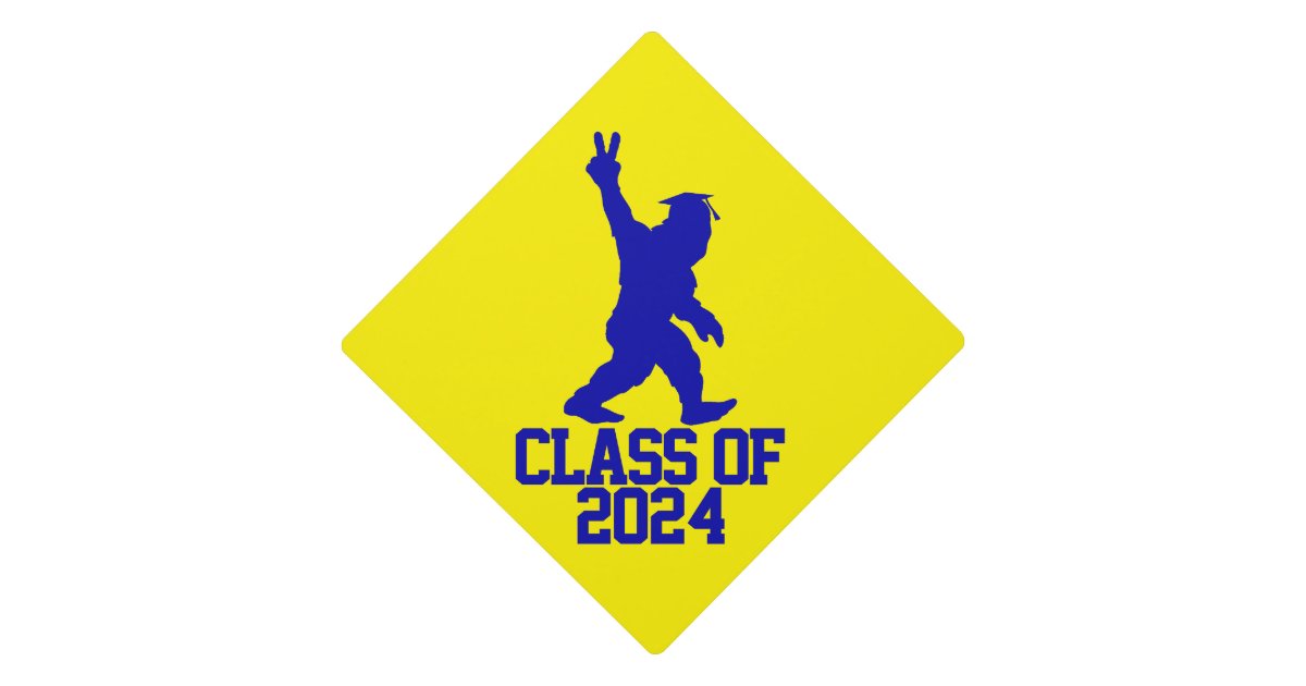 Funny Bigfoot Class of 2024 - Graduation 2024 Graduation Cap Topper ...