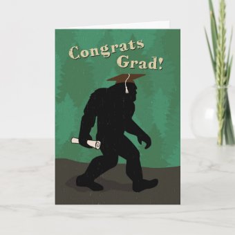 Funny Bigfoot Graduation Card | Zazzle