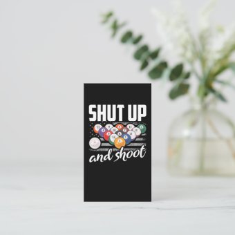 Funny Billard Player Quote Billiard Sarcastic Business Card | Zazzle