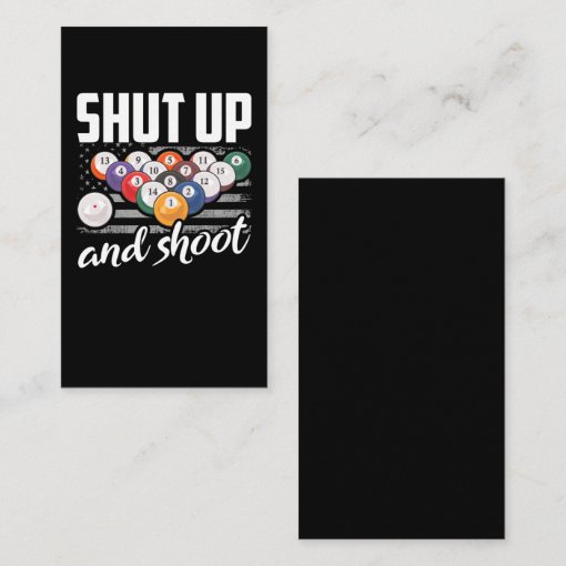 Funny Billard Player Quote Billiard Sarcastic Business Card | Zazzle