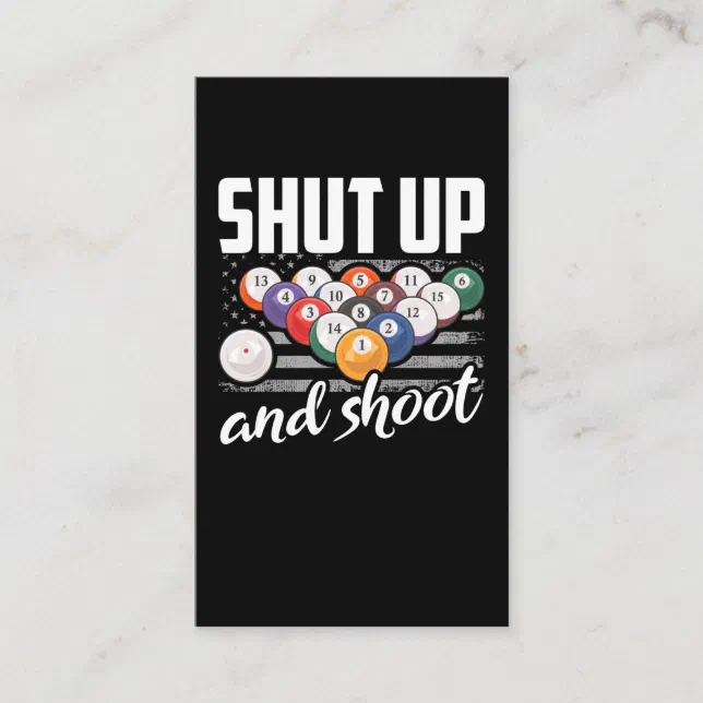 Funny Billard Player Quote Billiard Sarcastic Business Card | Zazzle