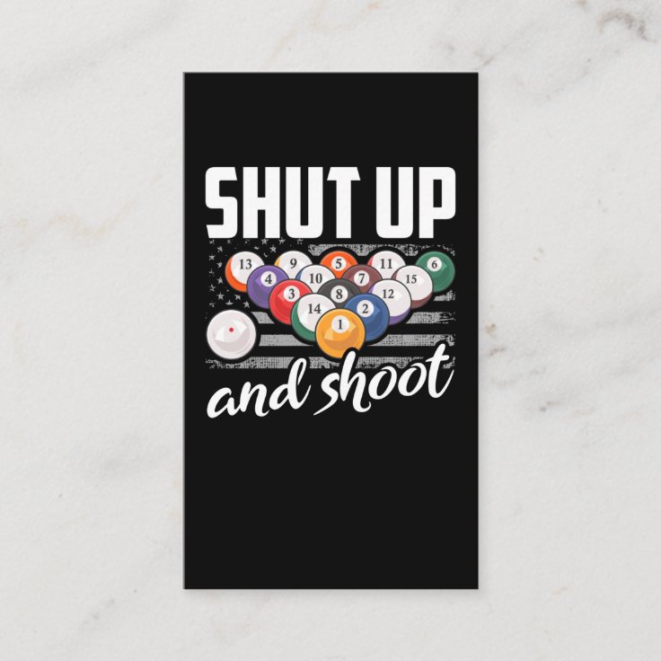 Funny Billard Player Quote Billiard Sarcastic Business Card | Zazzle