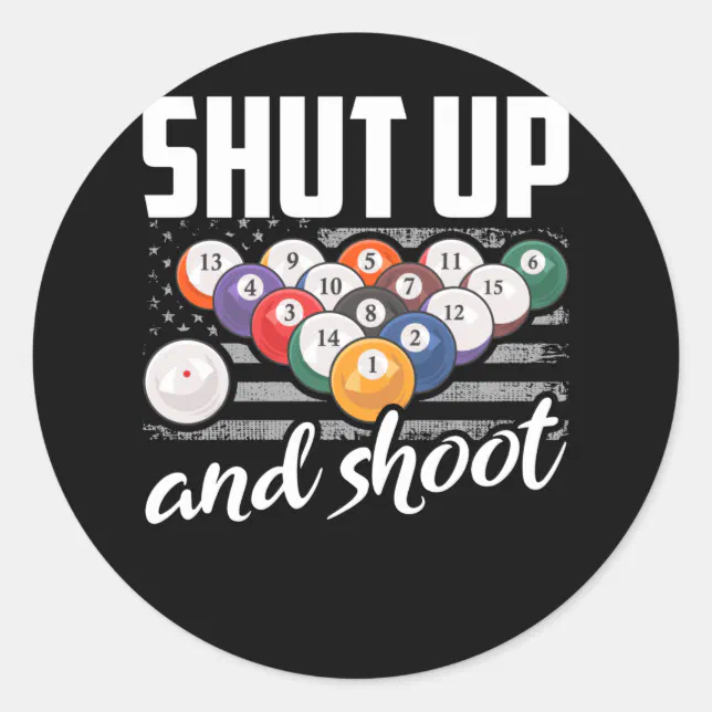 Funny Billard Player Quote Billiard Sarcastic Classic Round Sticker ...