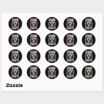 Funny Billiard Joke Cue Snooker Pool Player Classic Round Sticker | Zazzle