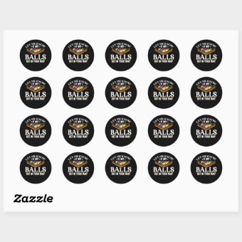Funny Billiards Quotes Pool Players Classic Round Sticker | Zazzle