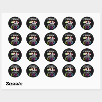Funny Bingo Ball Bingo Gamer Classic Round Sticker | Zazzle