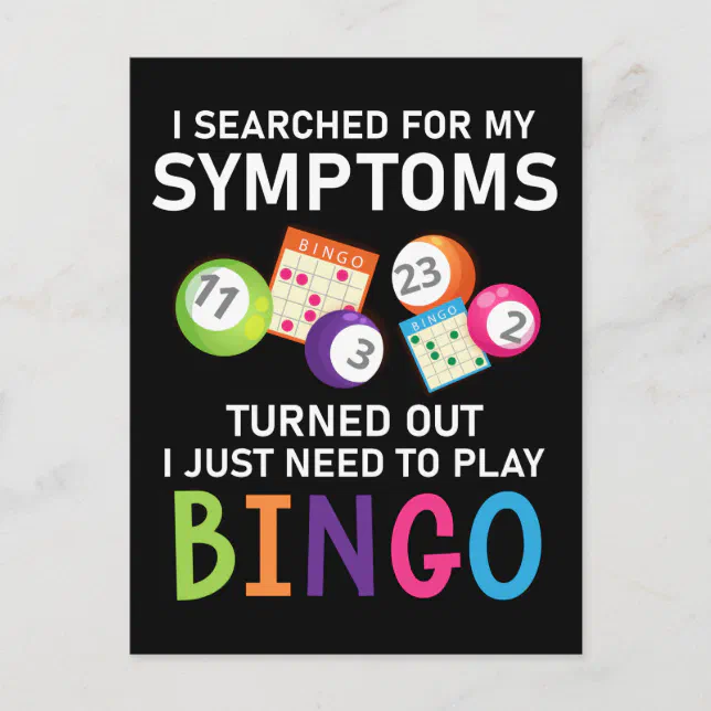 Funny Bingo Ball Bingo Gamer Postcard | Zazzle
