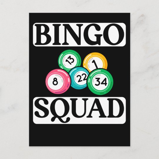 Funny Bingo Squad Saying Bingo Postcard | Zazzle.com