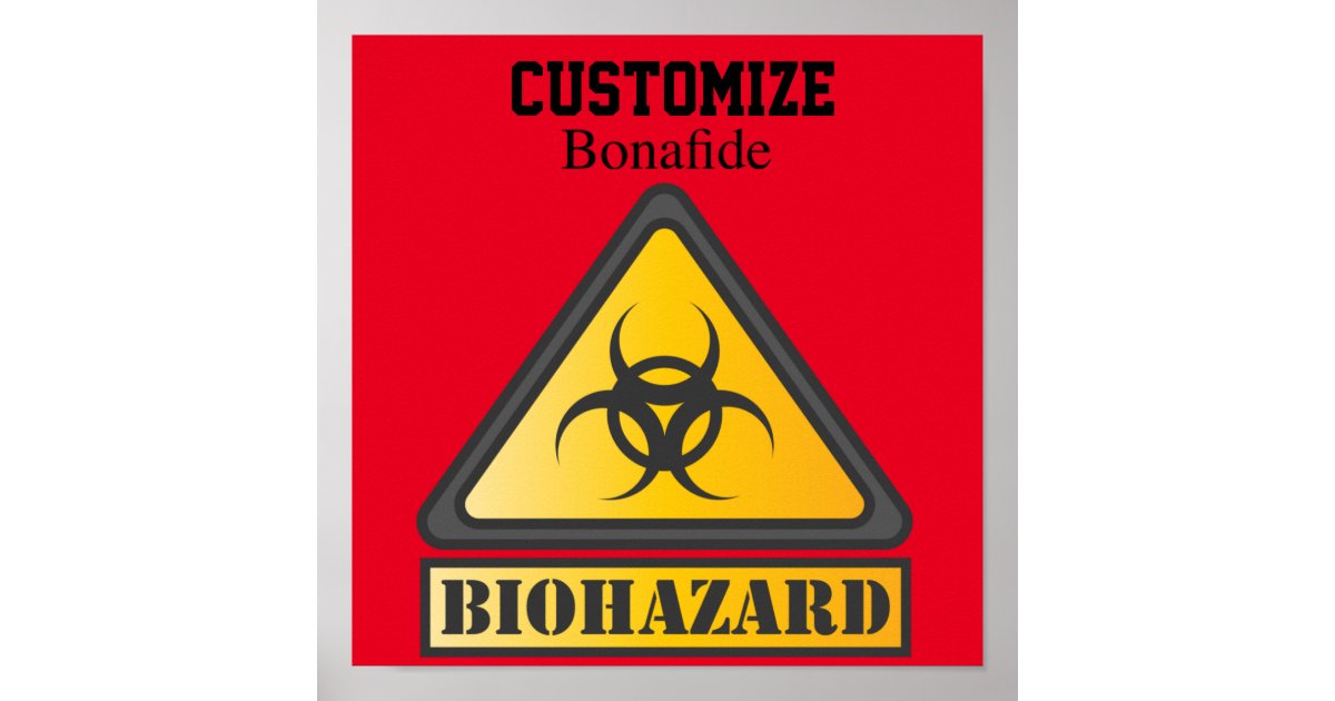 Funny Biohazard Warning Sign Thunder_Cove | Zazzle