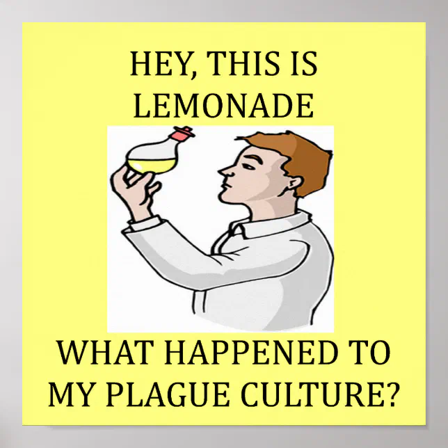 funny biology lab joke poster | Zazzle
