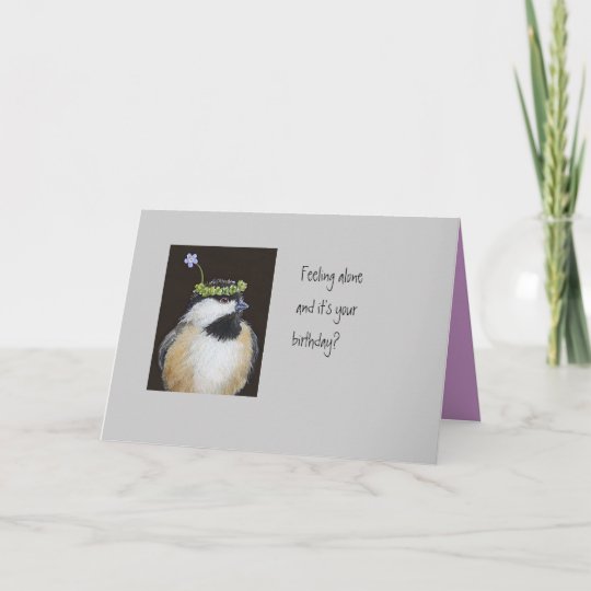 Funny bird birthday card with chickadees | Zazzle.com