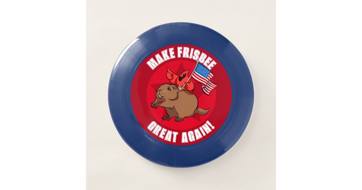 Funny Bird Make Frisbee Great Again USA Cartoon | Zazzle