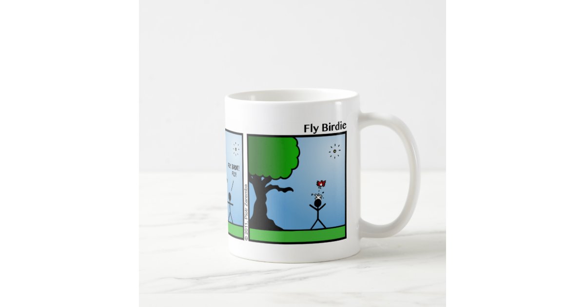 Funny Bird Poop Stickman Mug - 022 | Zazzle