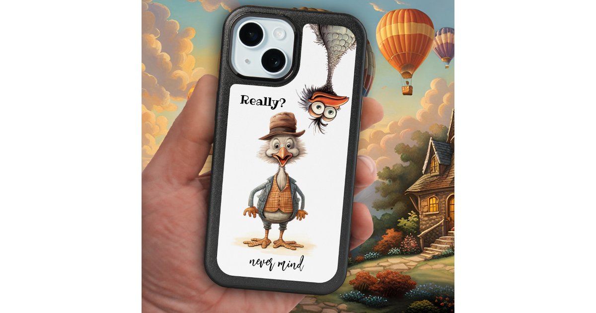Funny Birds Surreal Humor Phone Case | Zazzle