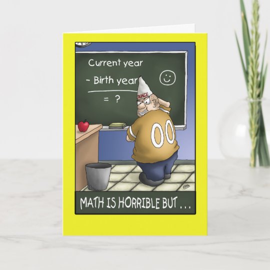 Funny Birthday Card: Birthday Math 2 Card | Zazzle.com