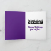 Funny Birthday Card for Old Geezer | Zazzle