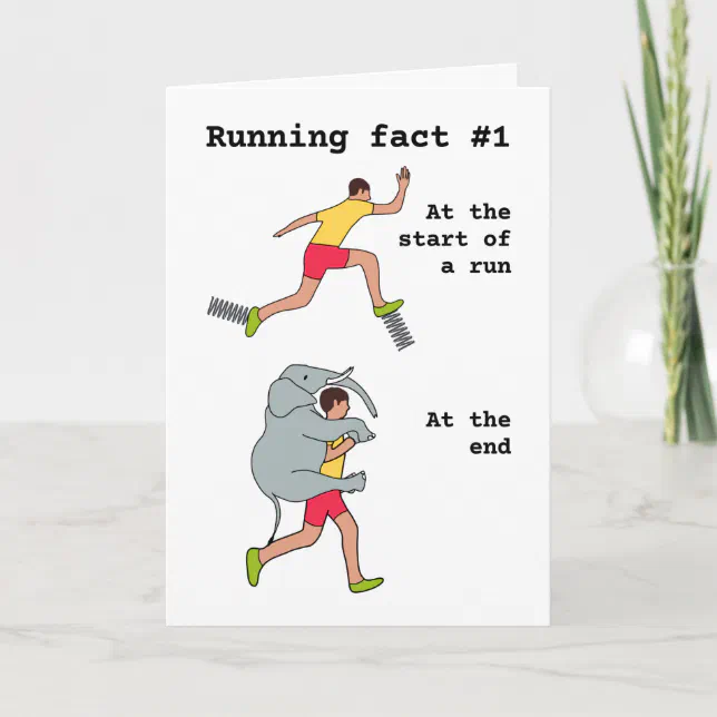 Funny birthday card for runner | Zazzle