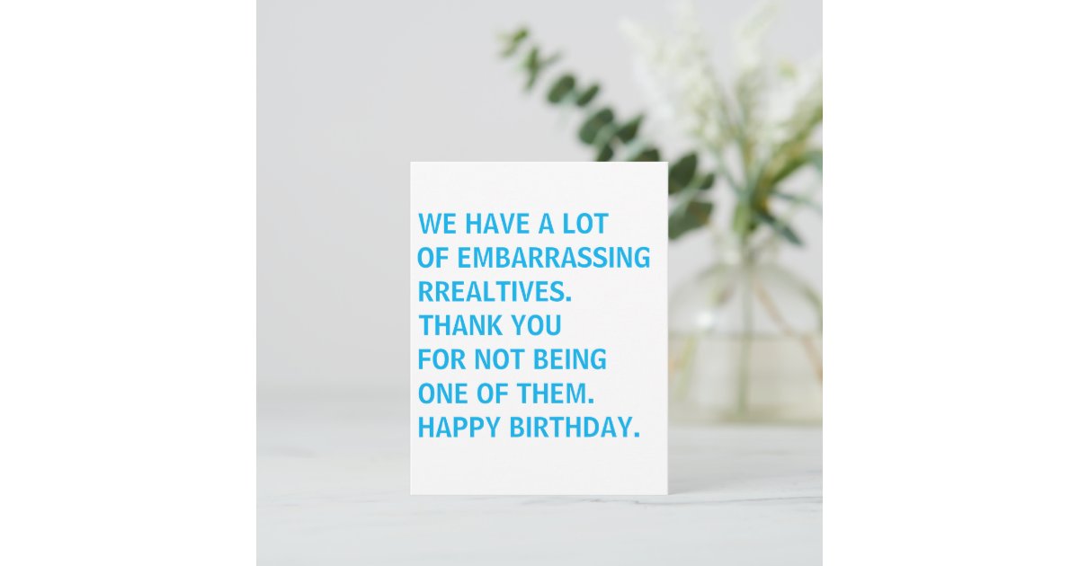 Funny Birthday Card, Happy Birthday Note Card | Zazzle