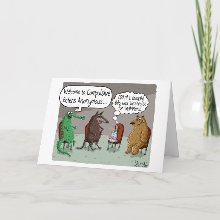 Funny Birthday Card with CUTE ANIMALS | Zazzle