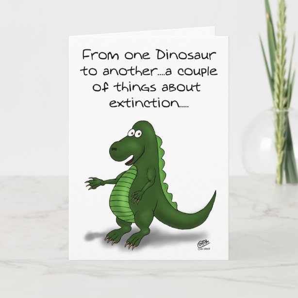 Funny Dinosaur Birthday Cards | Zazzle