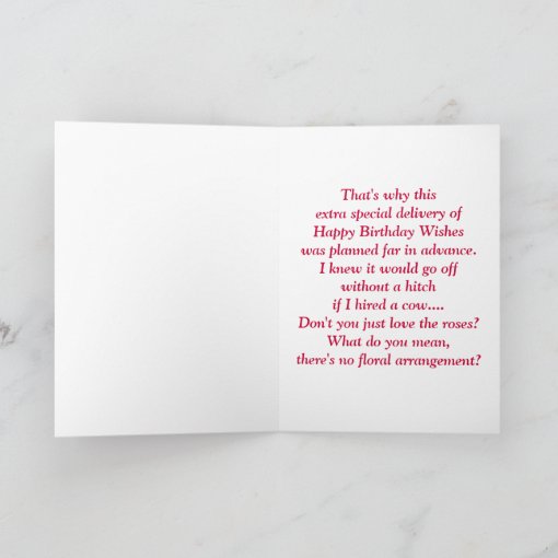 Funny Birthday Delivery for Her Card | Zazzle