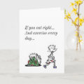 Funny Birthday Exercise or Diet fanatic Card | Zazzle