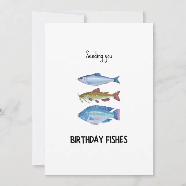 Funny Birthday Fishes Birthday Card | Zazzle