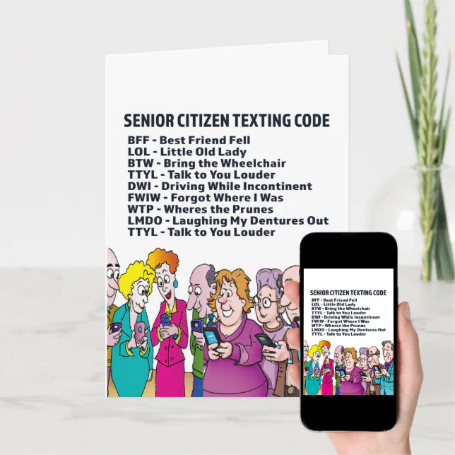 Funny Birthday for Seniors Card | Zazzle