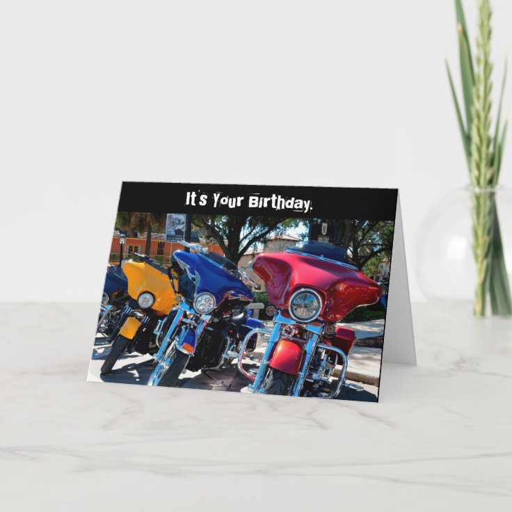 Funny Birthday Harley Whole Hawg (Hog) Card | Zazzle