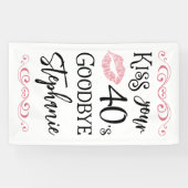 Funny Birthday Kiss Your Decade Goodbye Custom Banner | Zazzle