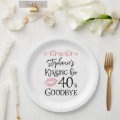 Funny Birthday Kissing A Decade Goodbye Custom Paper Plates | Zazzle