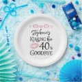 Funny Birthday Kissing A Decade Goodbye Custom Paper Plates | Zazzle