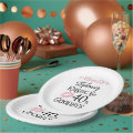Funny Birthday Kissing A Decade Goodbye Custom Paper Plates | Zazzle