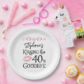 Funny Birthday Kissing A Decade Goodbye Custom Paper Plates | Zazzle